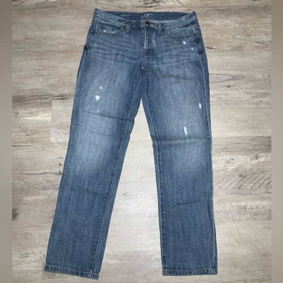 LOFT | Jeans | Bin 7 Loft Medium Wash Boyfriend Jeans With Button Fly ...